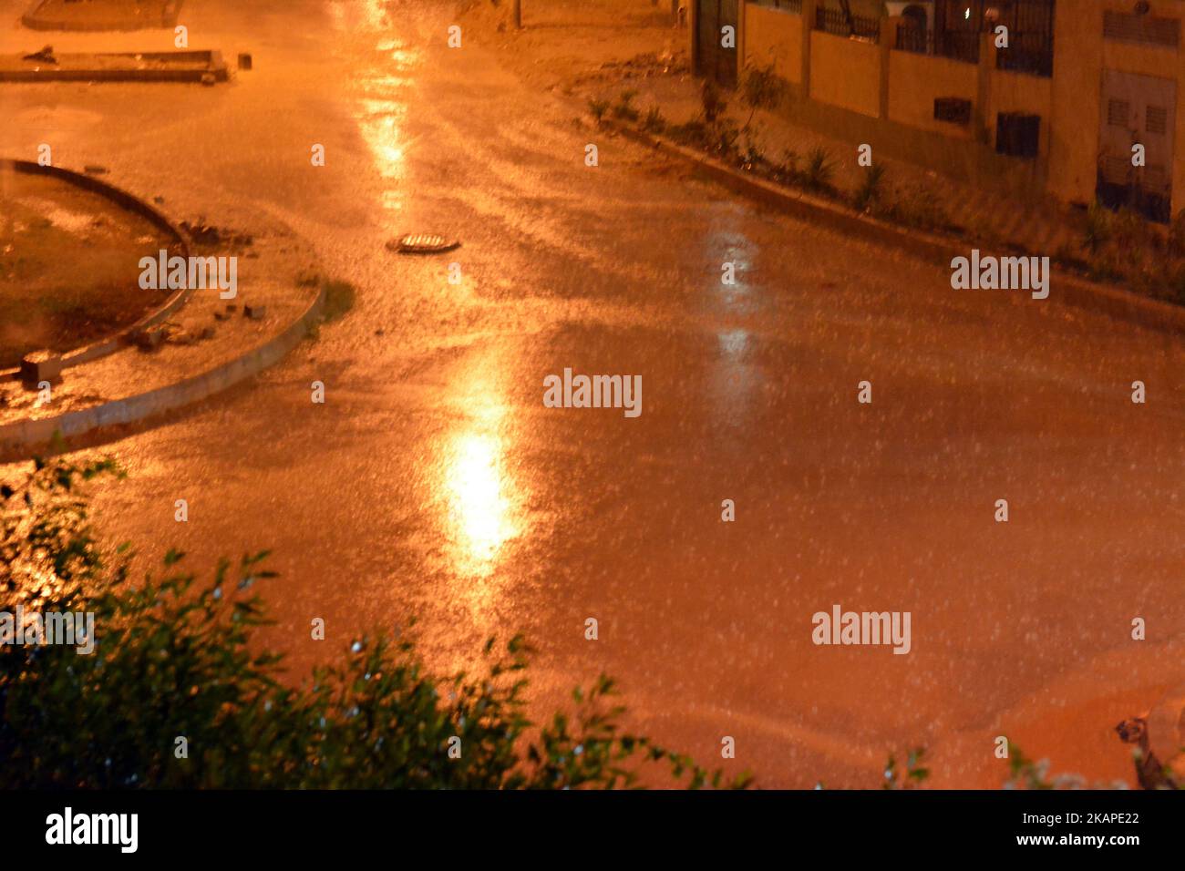 Cairo, Egypt, October 25 2022: foggy unclear scene of the streets due ...