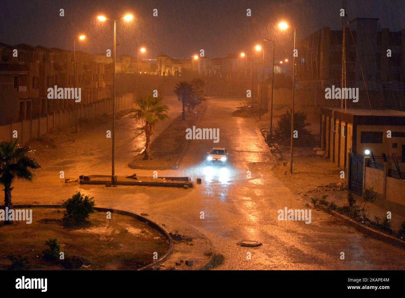 Cairo, Egypt, October 25 2022: foggy unclear scene of the streets due ...