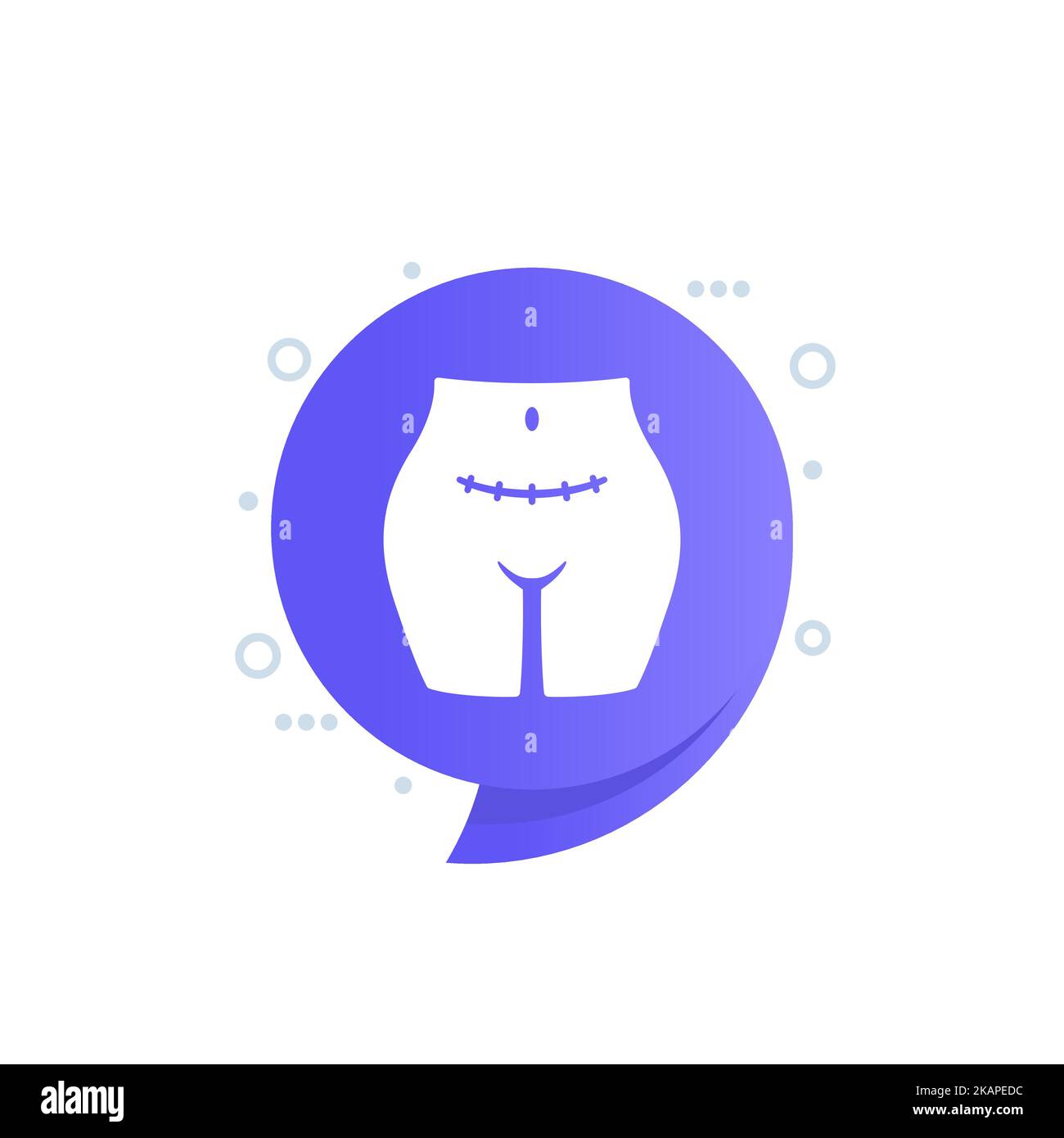 Cesarean Section Scar Vector Icon Stock Vector Image And Art Alamy