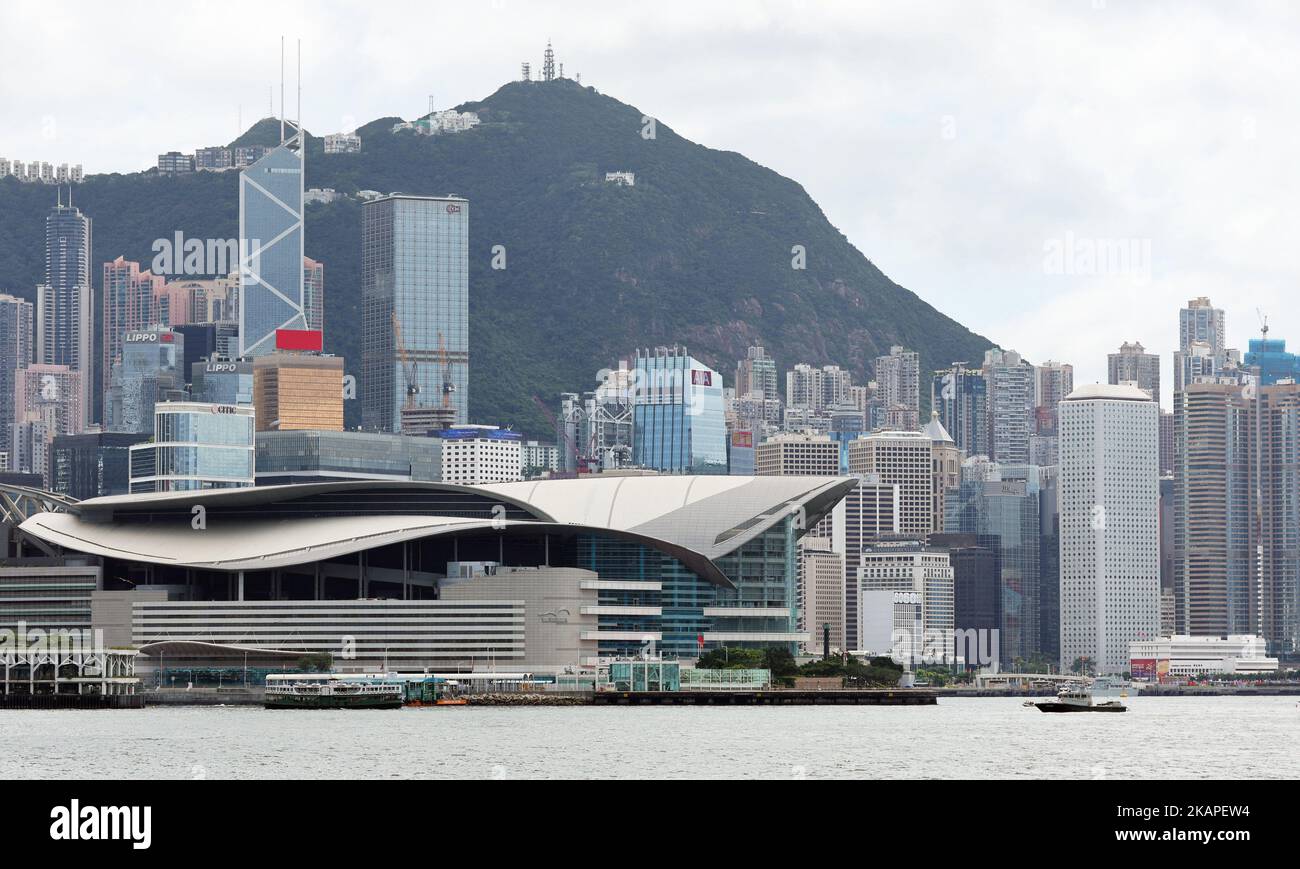 View of Hong Kong Convention and Exhibition Centre. Picture taken at ...