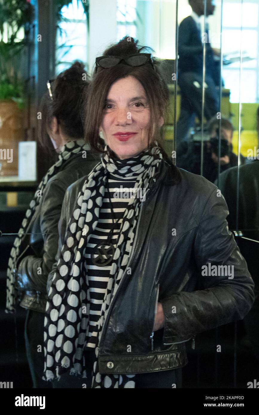 Brigitte Giraud poses for the press after being awarded with the Prix ...