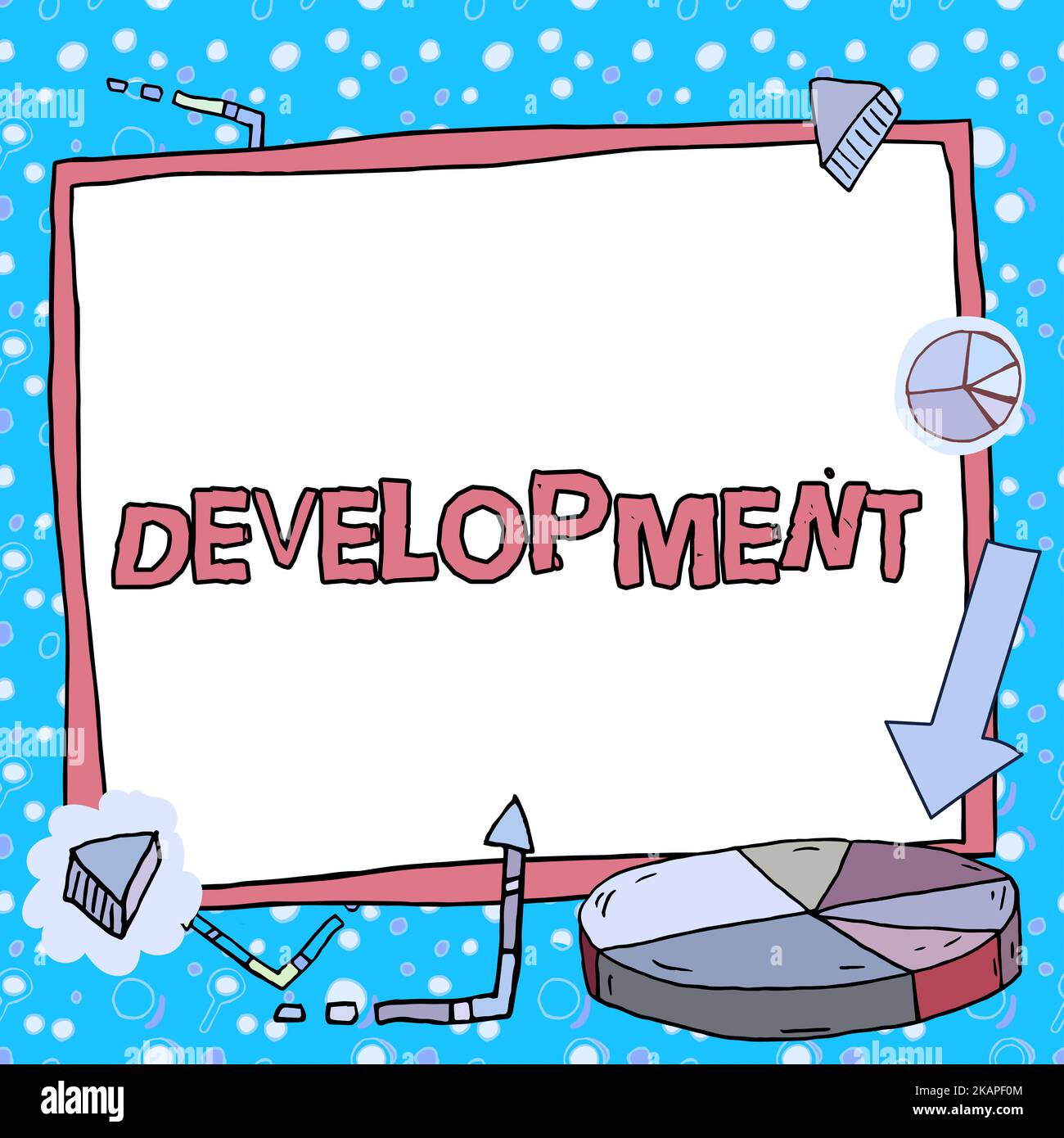 Handwriting text Development. Business overview a cycle in which ...