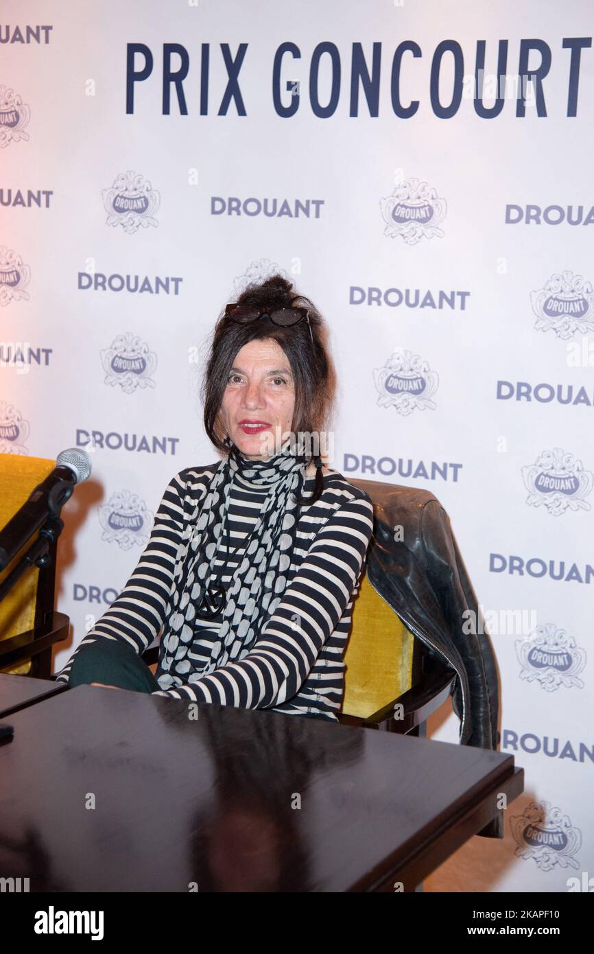 Brigitte Giraud poses for the press after being awarded with the Prix ...