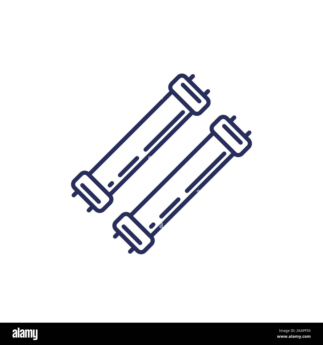 fluorescent tube, lamp line icon Stock Vector Image & Art - Alamy