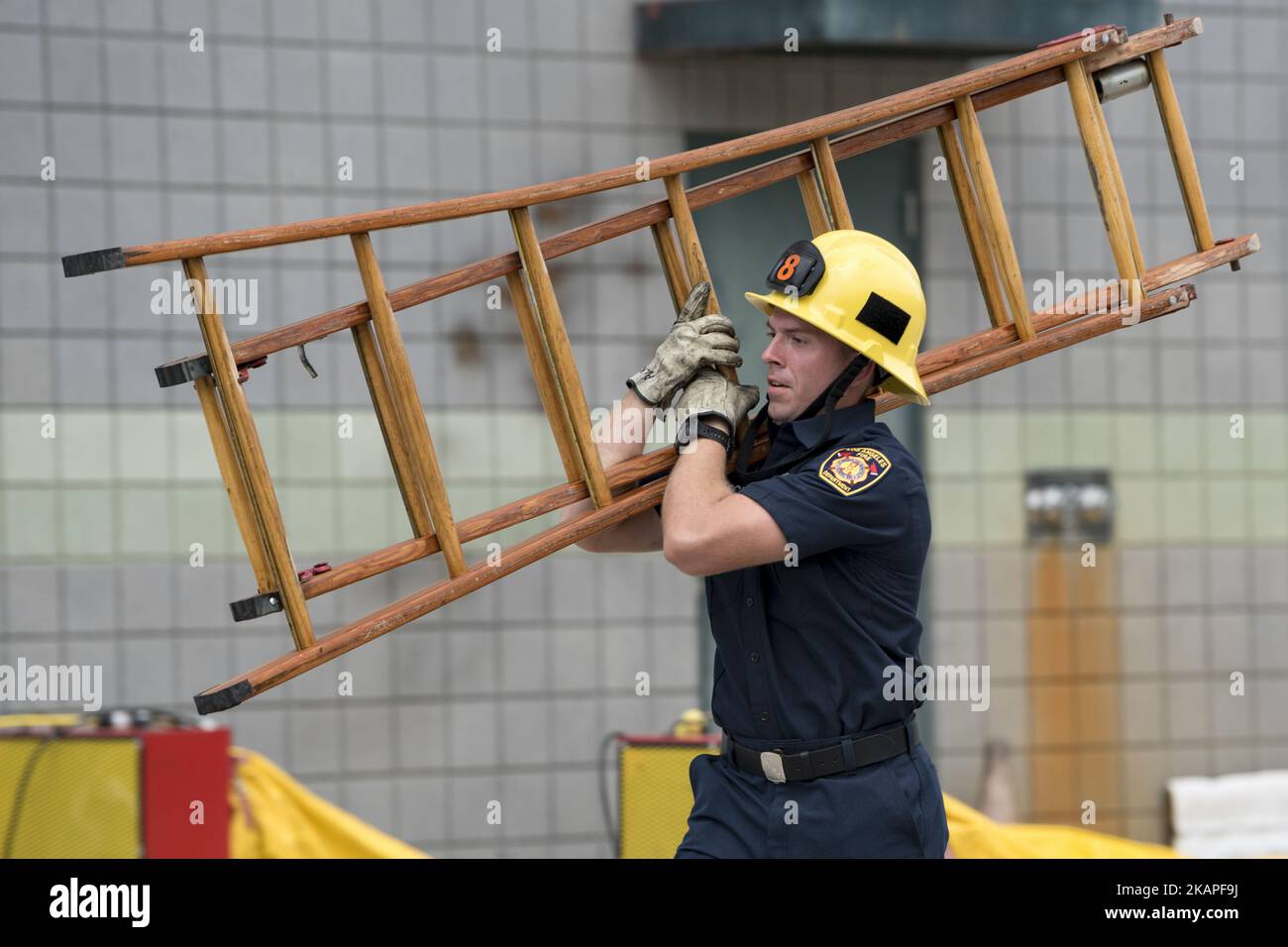 Graduate of the Los Angeles Fire Department Academy during a ...