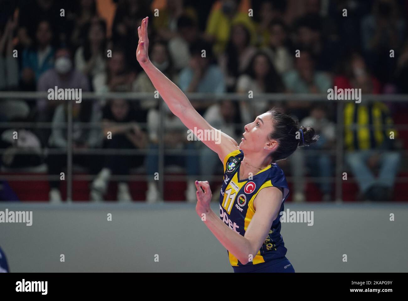 ISTANBUL, TURKEY - APRIL 22, 2022: Naz Aydemir Akyol in action during ...