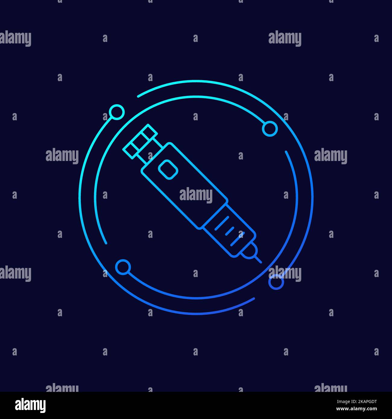 Diabetic insulin syringe icon Stock Vector Images - Alamy