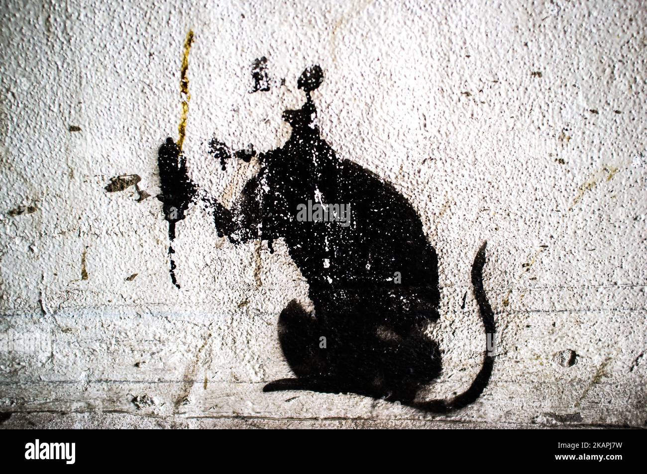 Banksys iconic street art hi-res stock photography and images - Alamy
