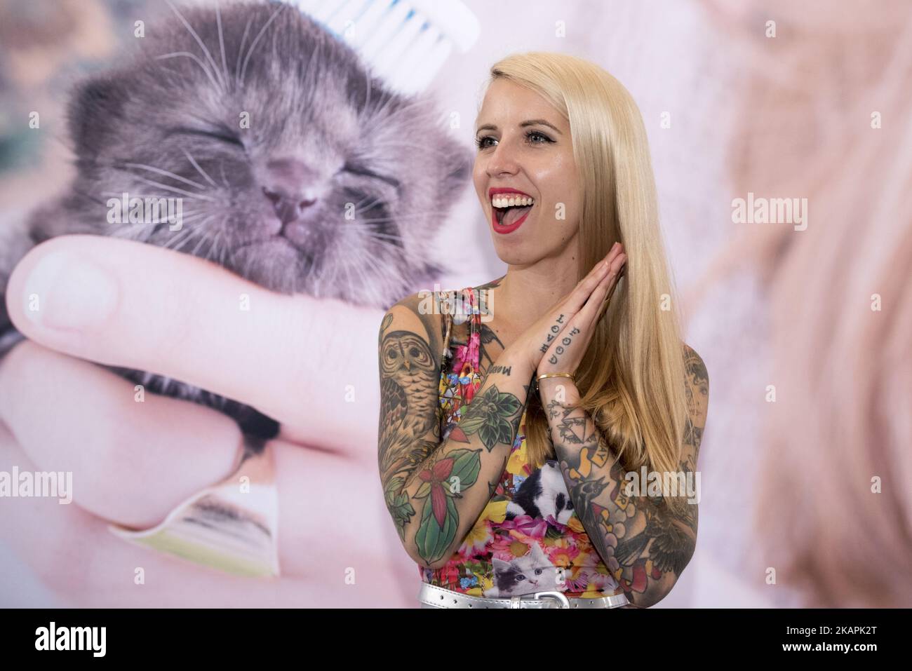 Hannah Shaw, a.k.a Kitten Lady, attends CatCon, a convention for cat ...