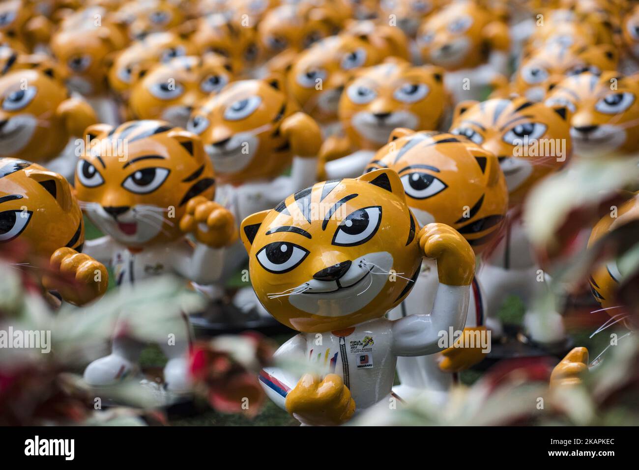 Hundreds of RIMAU sculptures are displayed outside of Publika shopping ...