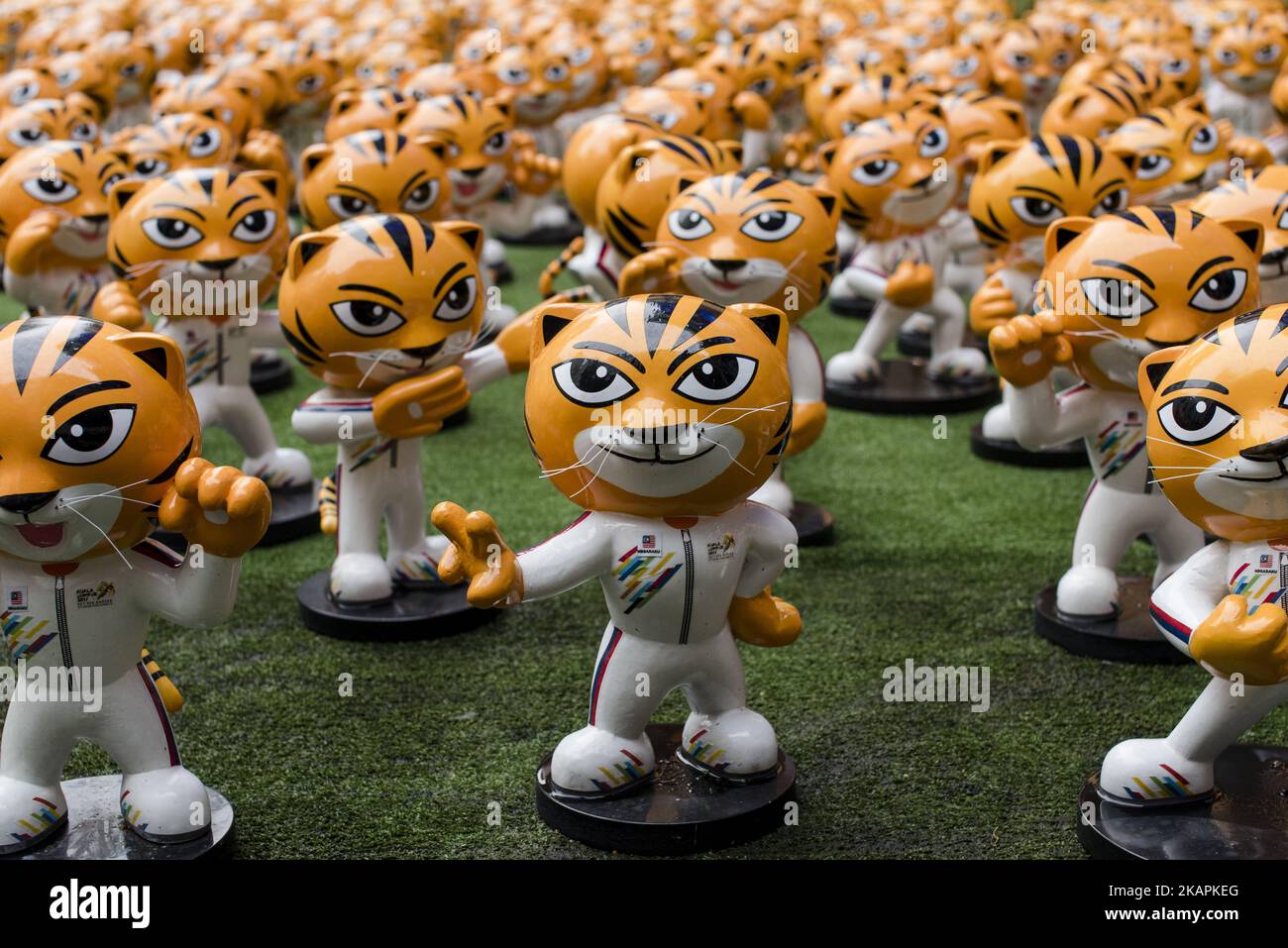 Hundreds of RIMAU sculptures are displayed outside of Publika shopping ...