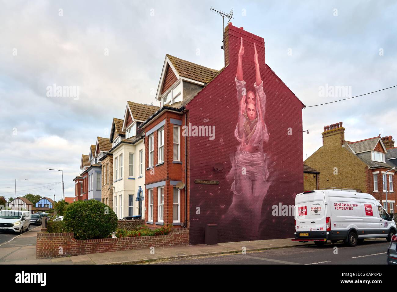 A large scale mural by artist Aaron Li-Hill as part of the Rise Up ...