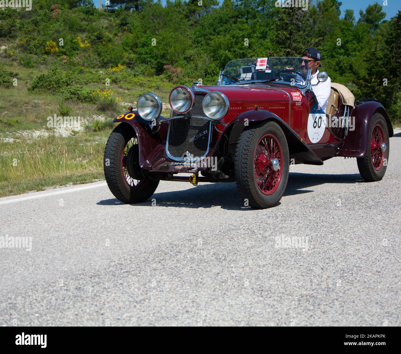 FIAT 514 MM 1930 on an old racing car in rally Mille Miglia 2022 the ...