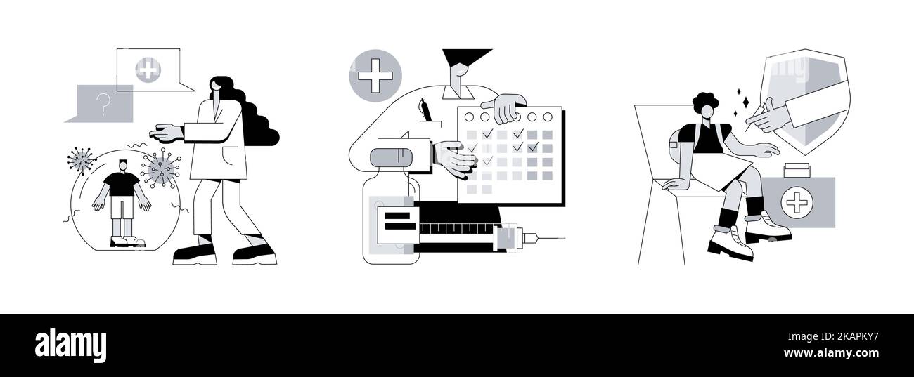 Public health program abstract concept vector illustration set ...