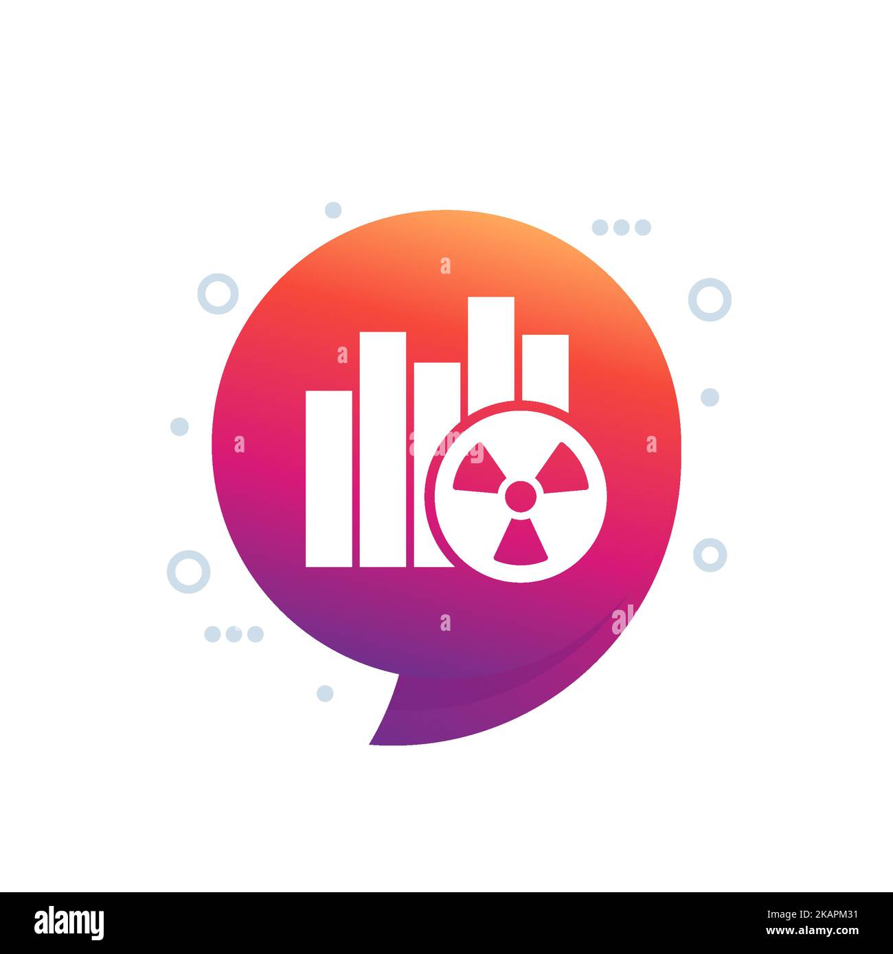 radiation level icon with a graph, vector Stock Vector Image & Art - Alamy