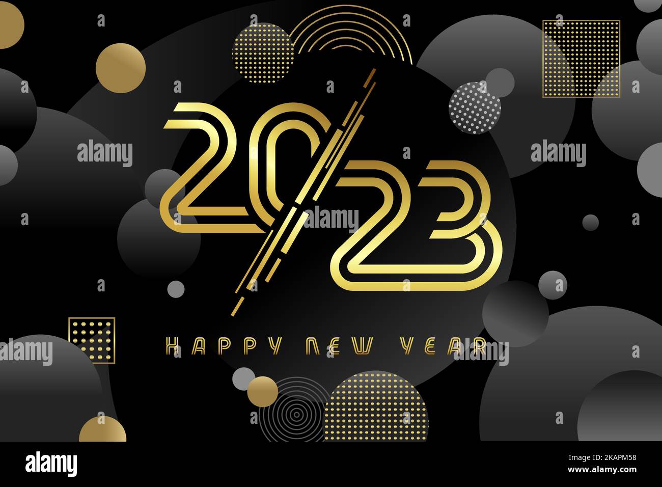 Golden year 2023 Stock Vector Images - Alamy