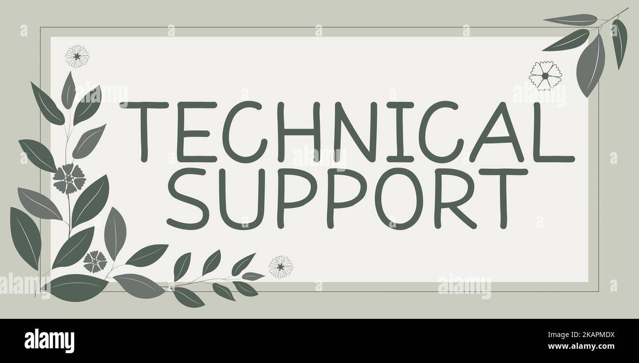 Sign displaying Technical Support. Business approach a service provided ...