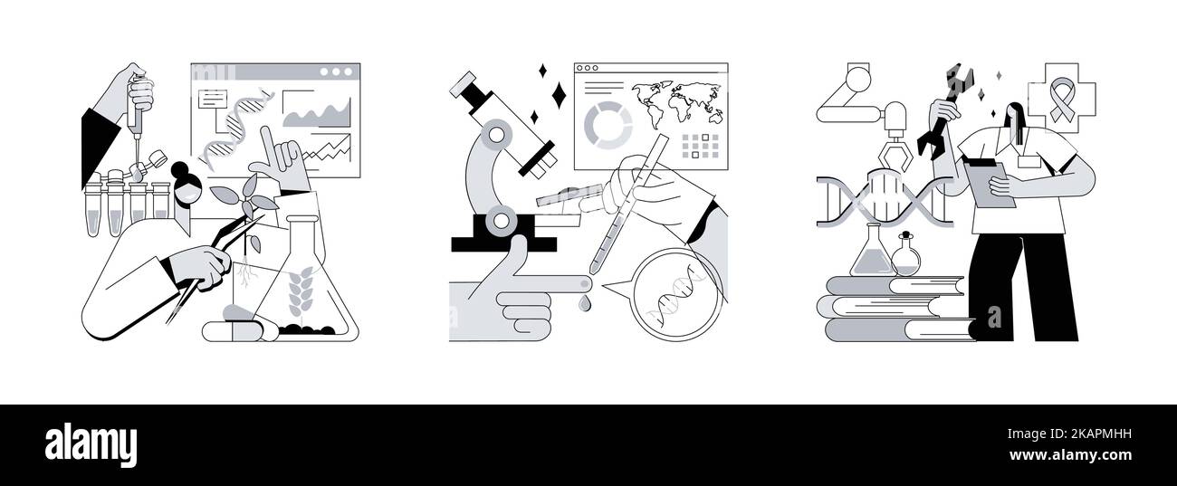 Laboratory research abstract concept vector illustration set ... Laboratory research abstract concept vector illustration set ...