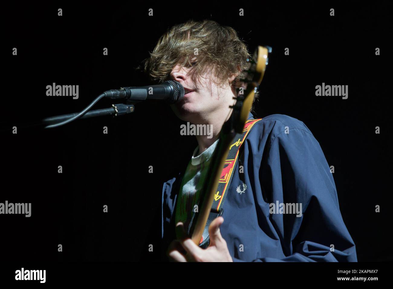 British indie rock band False Heads perform on stage at Lost River ...