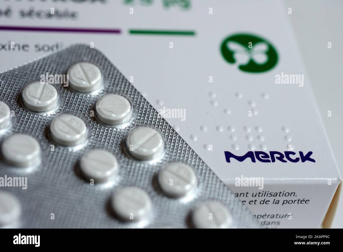 Picture of Merck's drug LEVOTHYROX. A change in the formula is believed ...