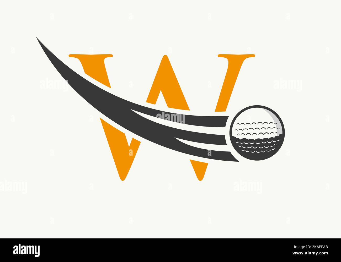 Letter W Golf Logo Design Template. Hockey Sport Academy Sign, Club ...