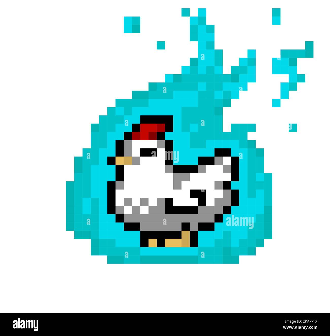 Chicken pixel art Stock Vector Images - Alamy
