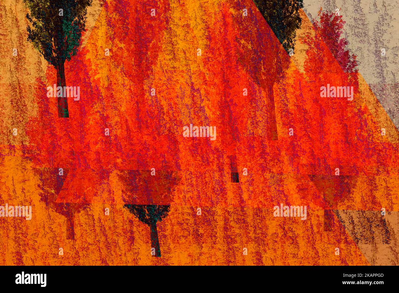 Forest fire concept Stock Photo - Alamy