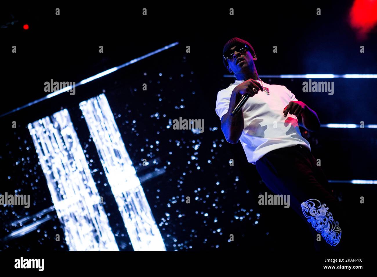 The english rapper Skepta performing live at Lowlands Festival 2017 ...