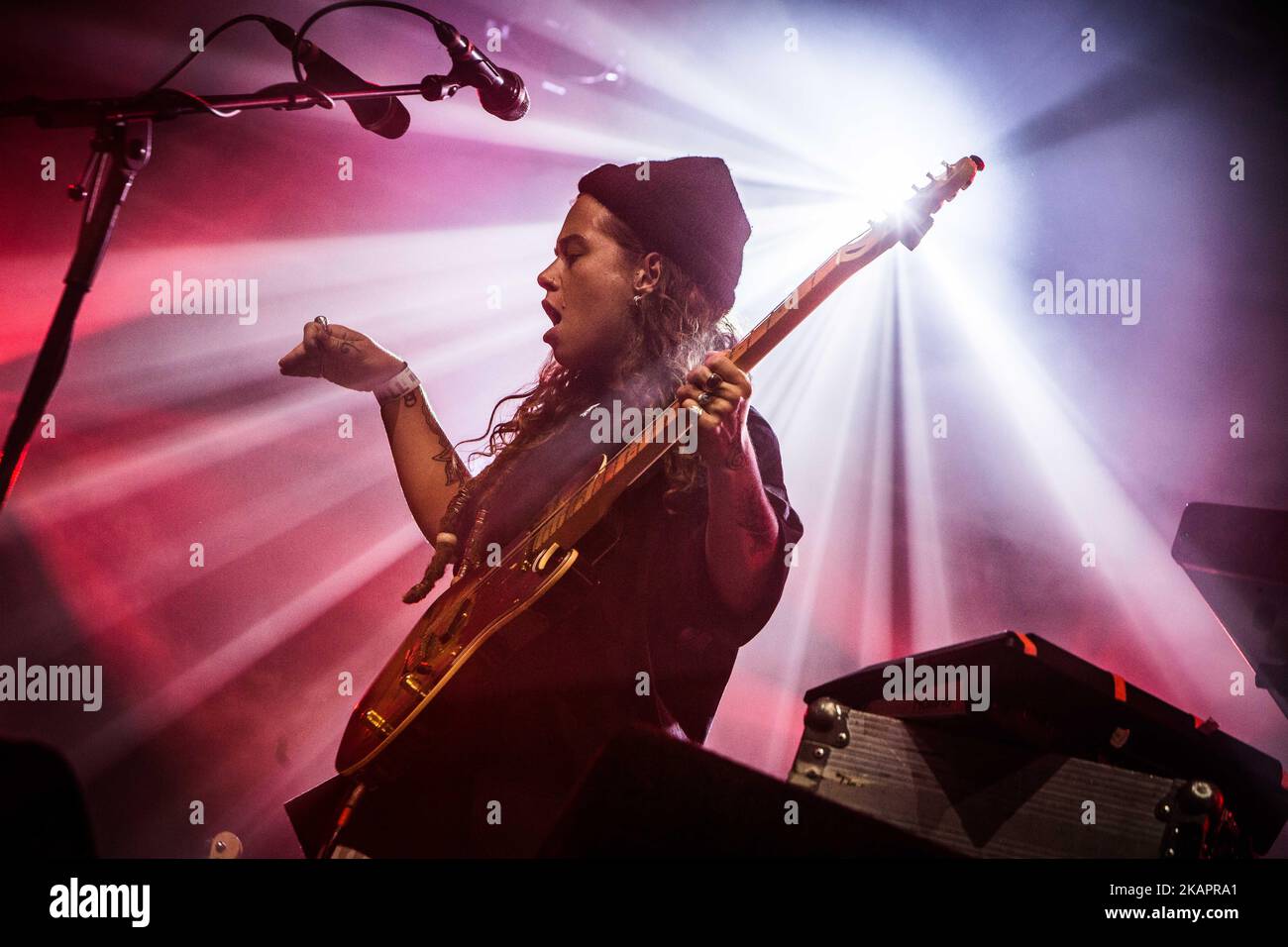 The australian musician Tash Sultana performing live at Lowlands ...