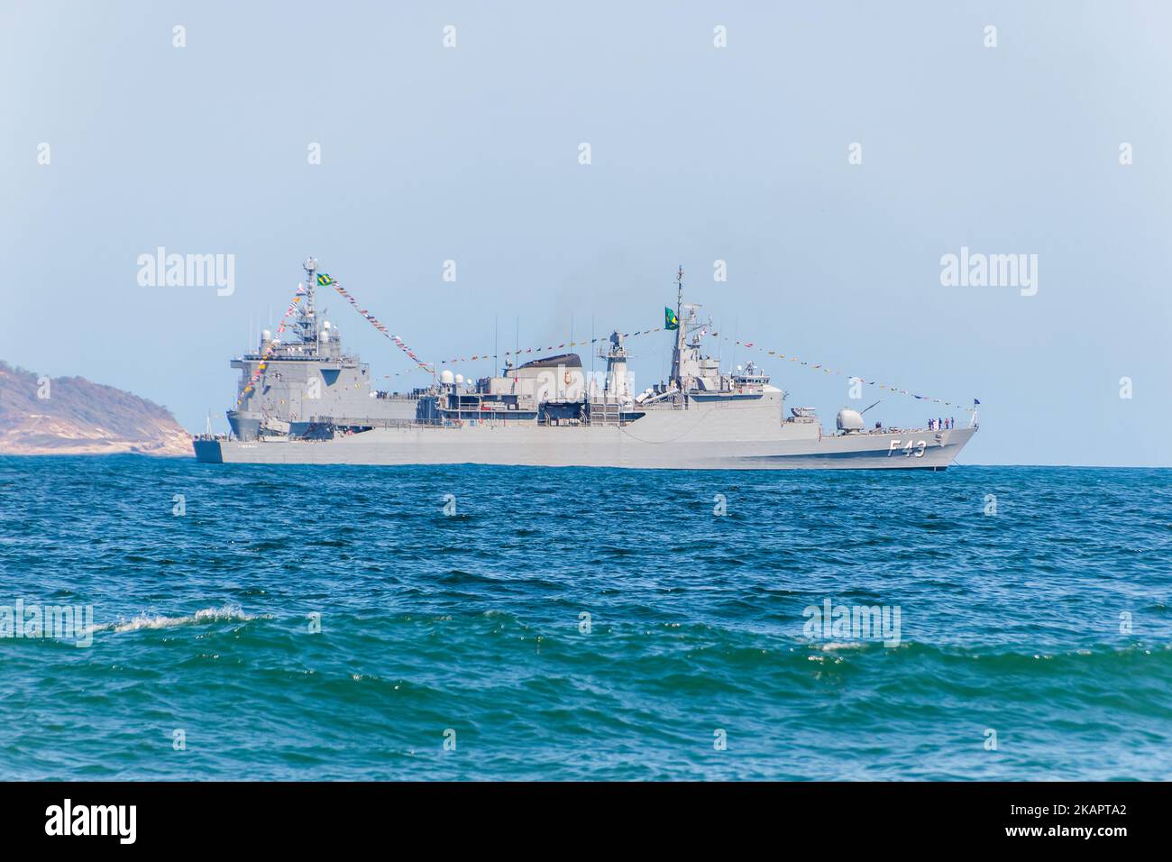 Navy Ship at Copacabana Beach in Rio de Janeiro, Brazil - September 07 ...