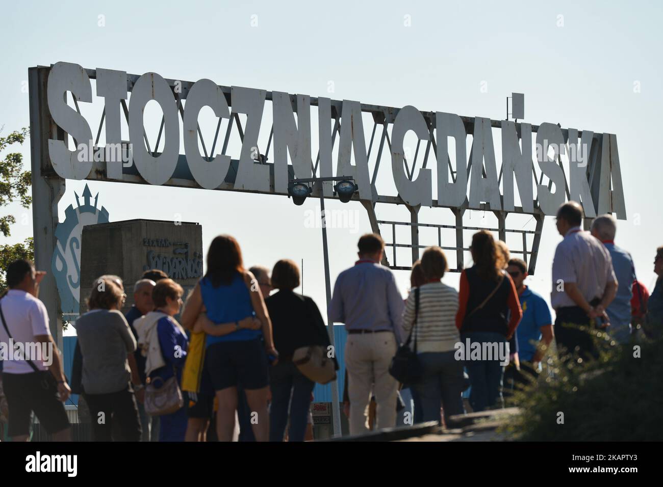A general view of the historic gateway of Gdansk shipyard no.2 on the ...