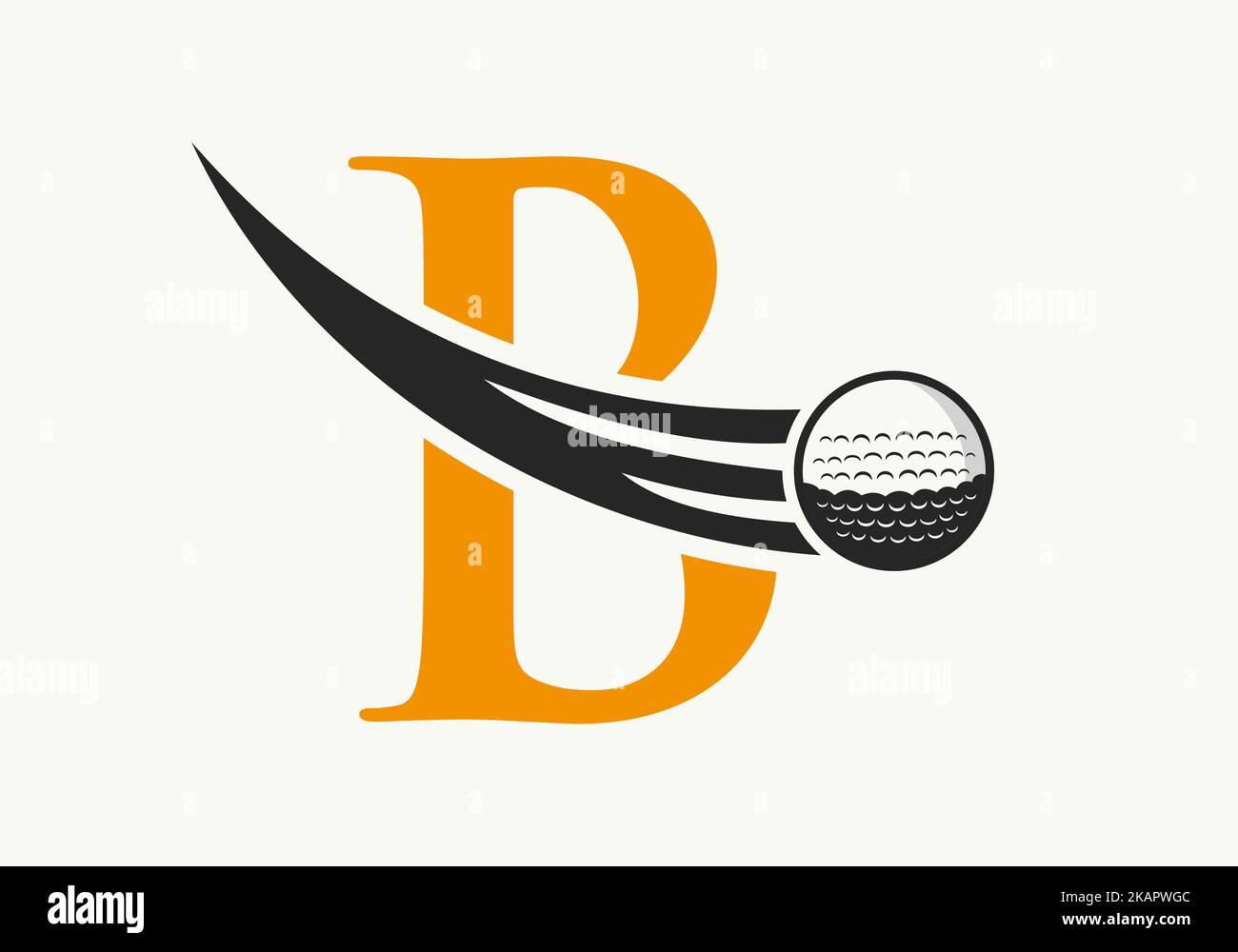 Letter B Golf Logo Design Template. Hockey Sport Academy Sign, Club ...