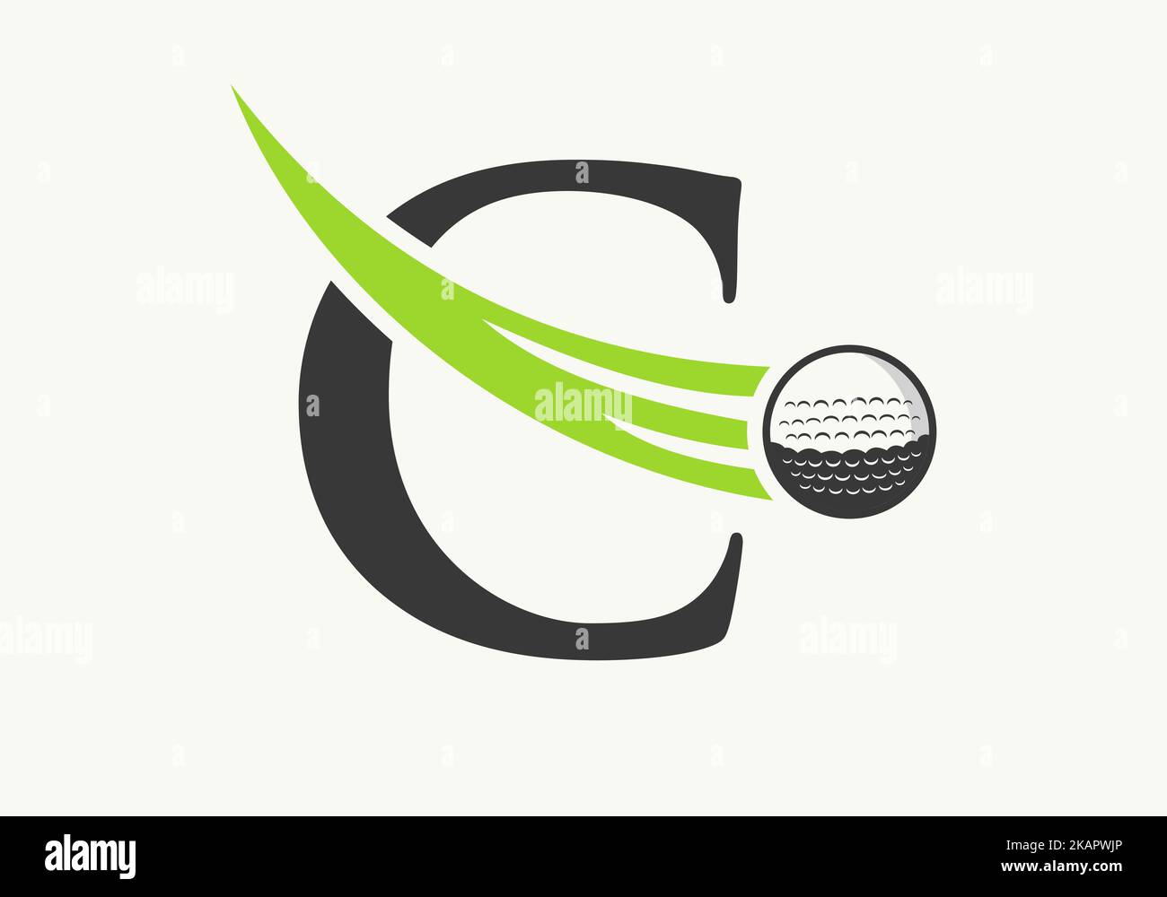 Letter C Golf Logo Design Template. Hockey Sport Academy Sign, Club ...