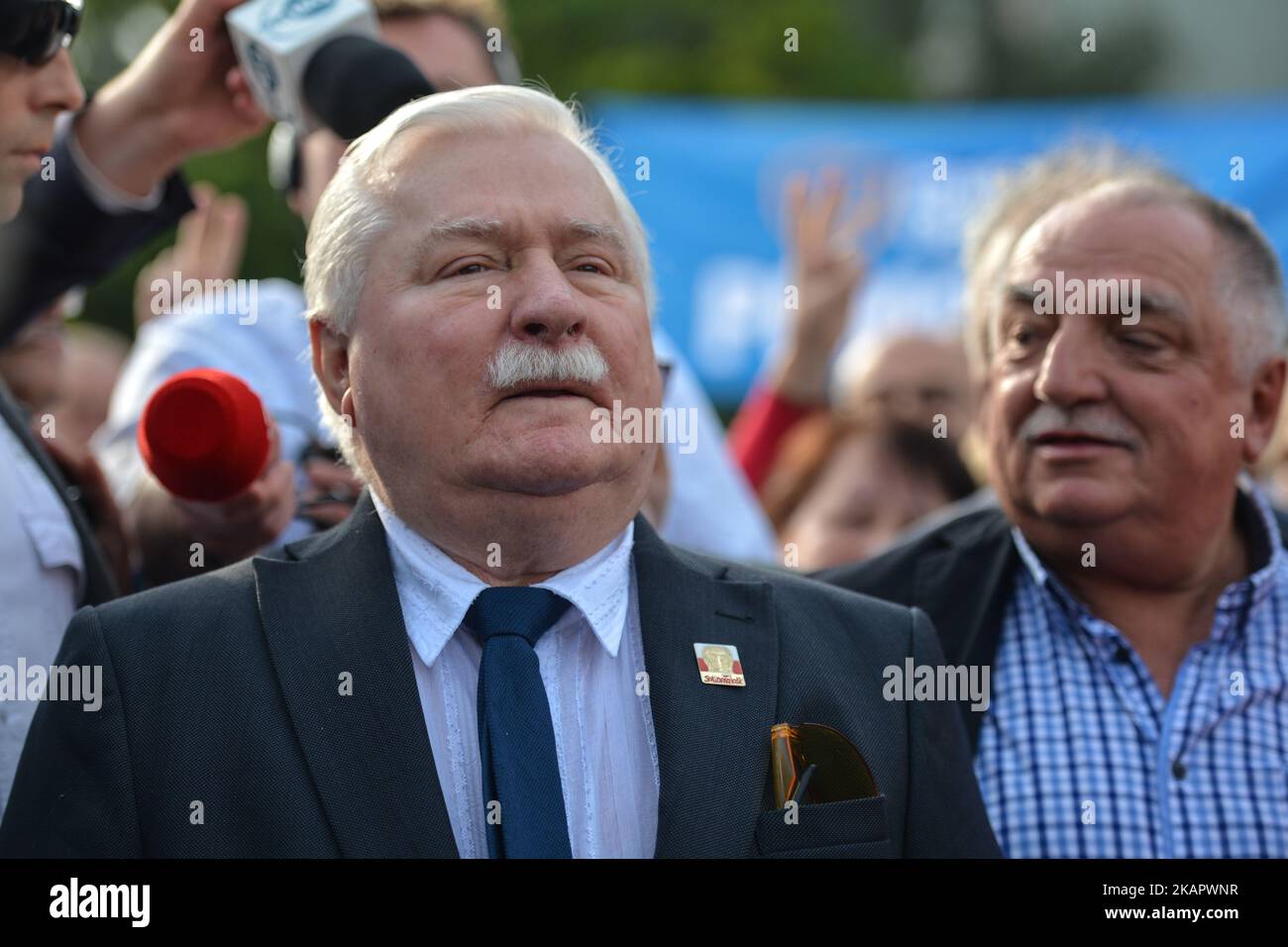 Lech Walesa, co-founder and former head of Solidarity (Solidarnosc ...