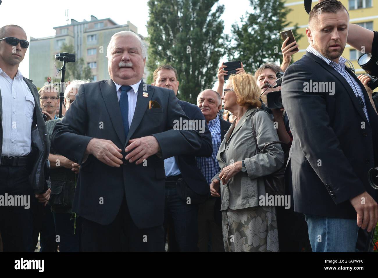Lech Walesa, co-founder and former head of Solidarity (Solidarnosc ...