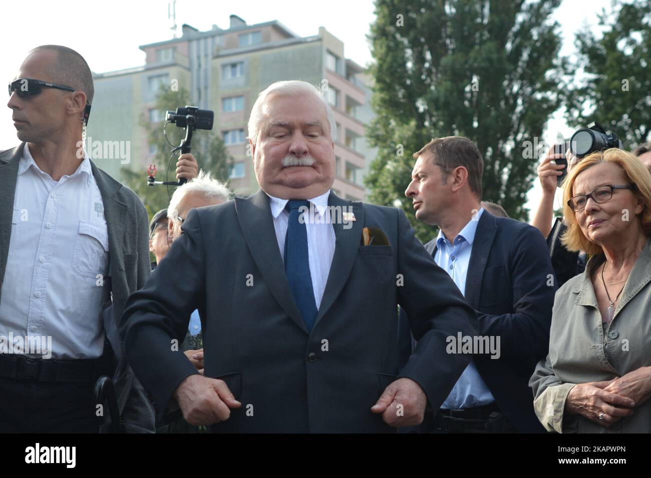 Lech Walesa, co-founder and former head of Solidarity (Solidarnosc ...