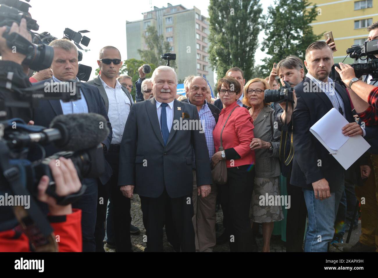 Lech Walesa, co-founder and former head of Solidarity (Solidarnosc ...