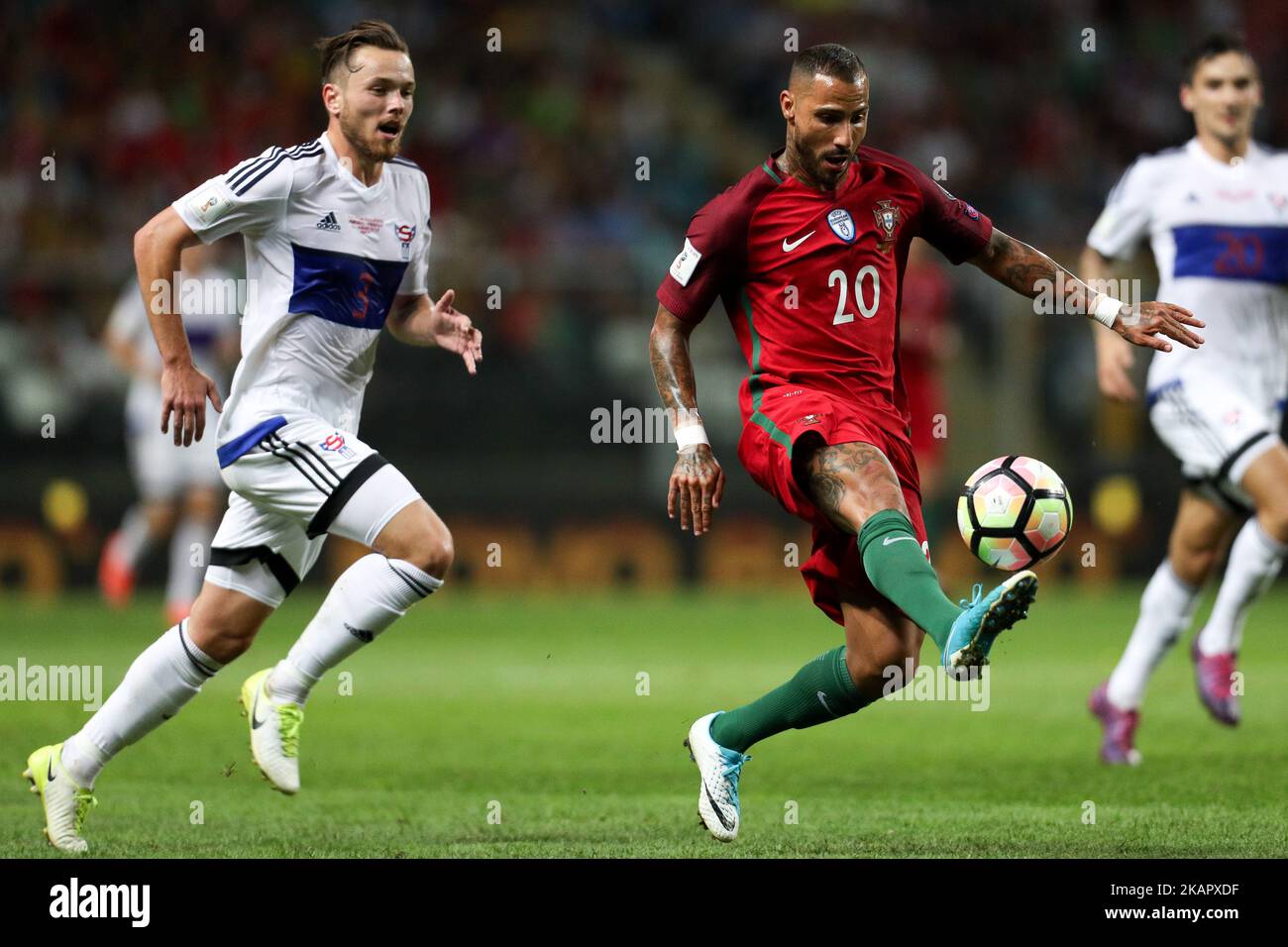 Portugal's forward Ricardo Quaresma (C) in action during the FIFA World ...