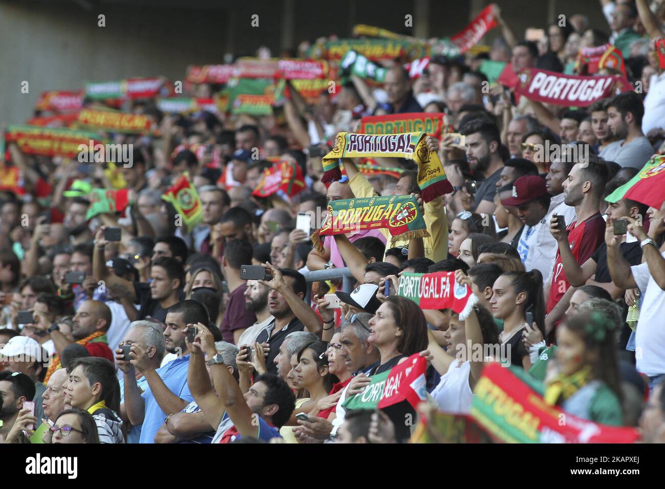 Portugal fans during the FIFA World Cup Russia 2018 qualifier match ...