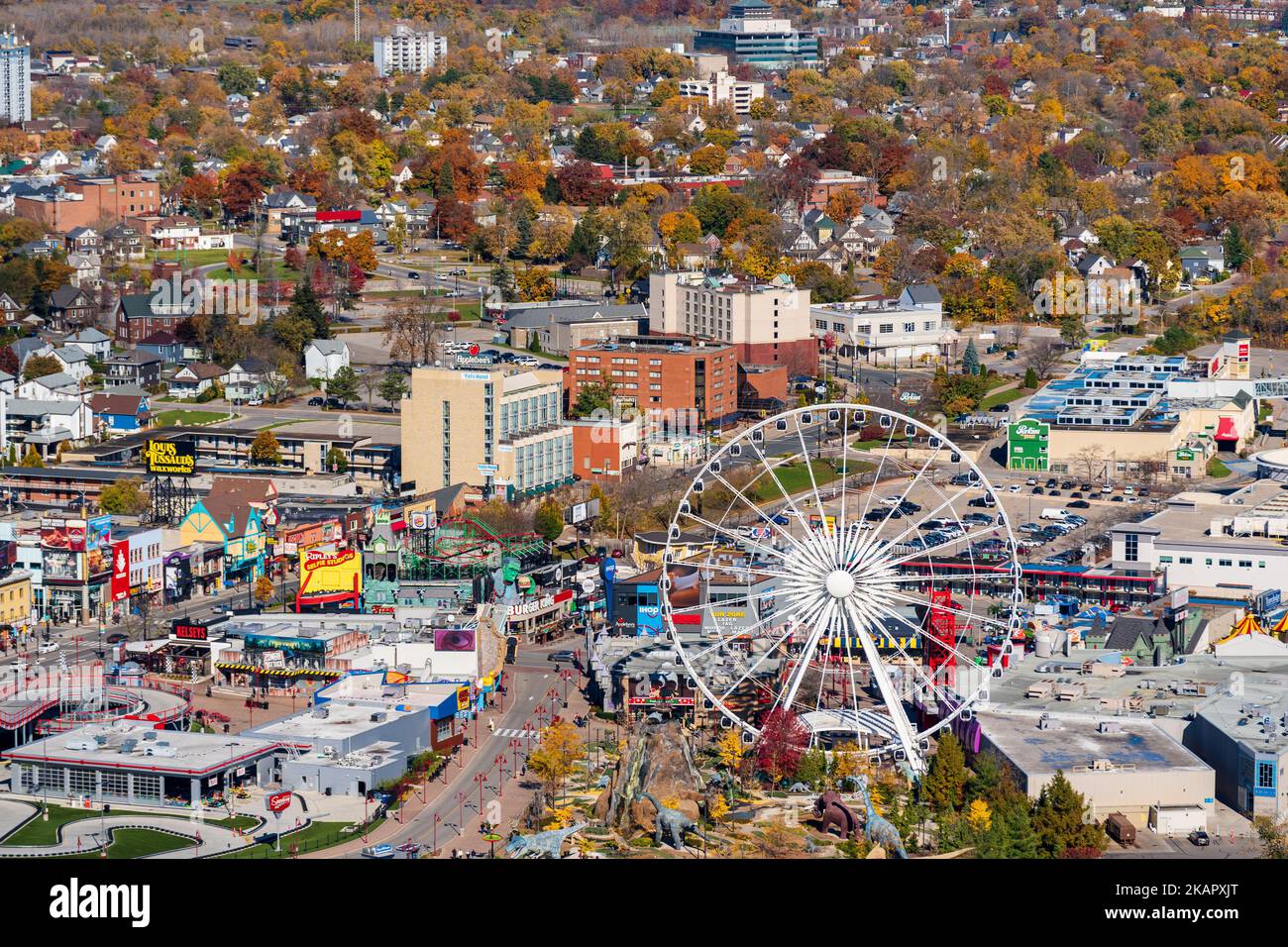 Ontario, Canada - October 27 2022 : Niagara Falls City downtown in ...