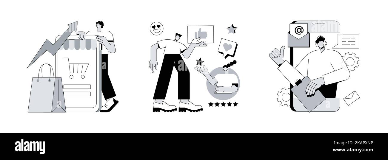 Customer relationship management abstract concept vector illustration ...