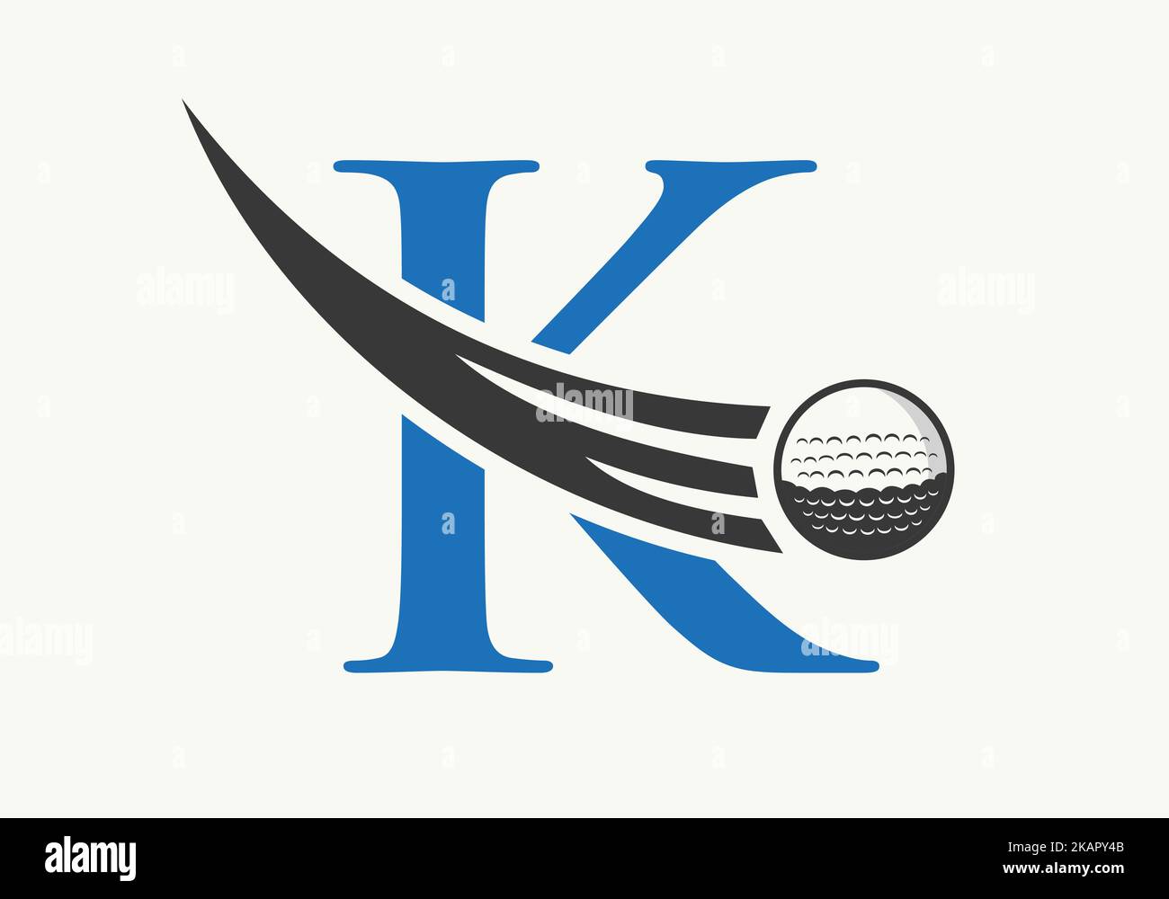 Letter K Golf Logo Design Template. Hockey Sport Academy Sign, Club ...