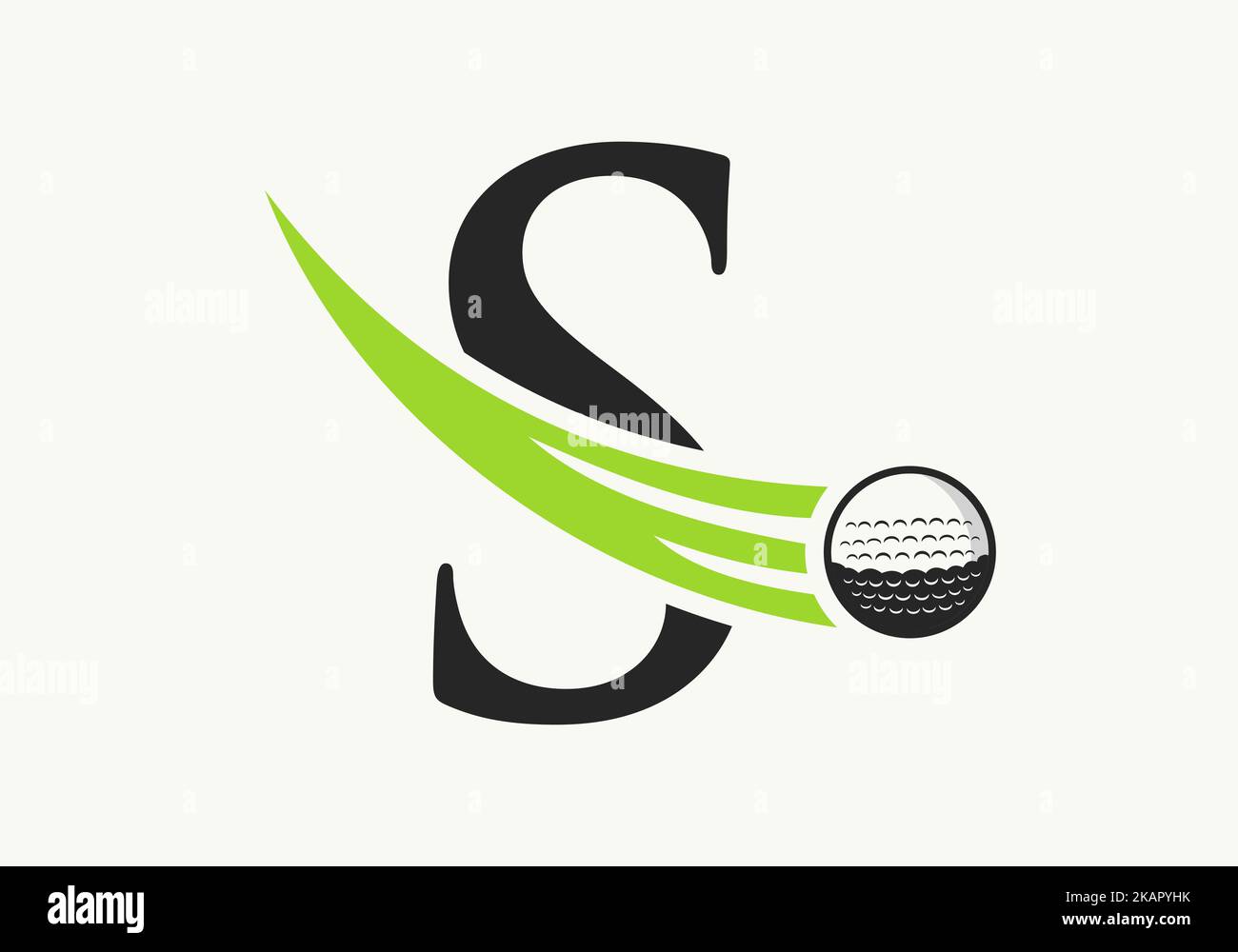 Letter S Golf Logo Design Template. Hockey Sport Academy Sign, Club ...