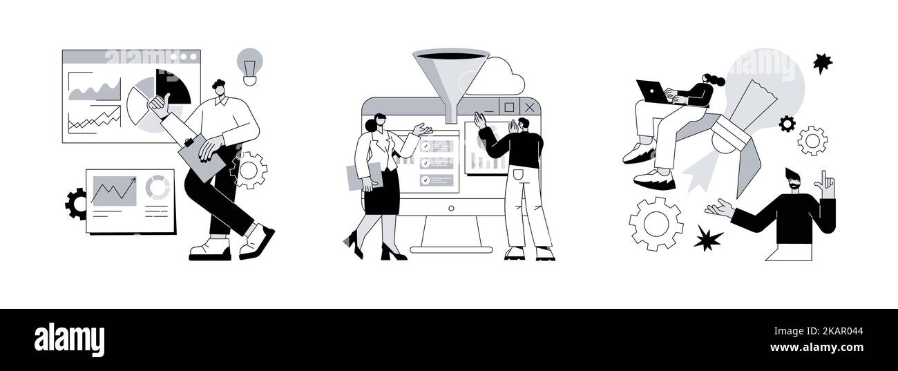 Performance tools and software solutions abstract concept vector ...