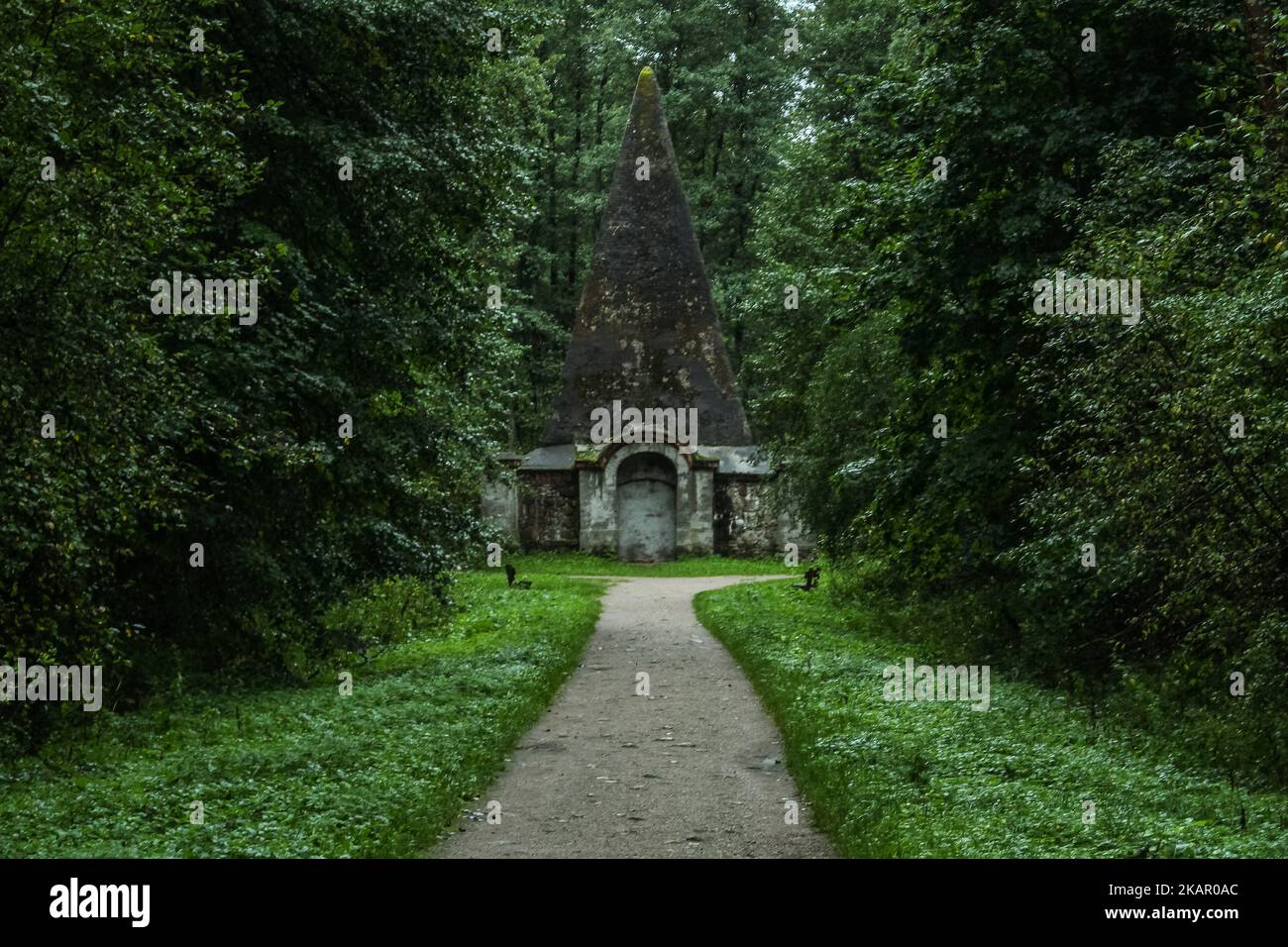 People walking near the Rapa Pyramide are seen on 2 September 2017 in ...