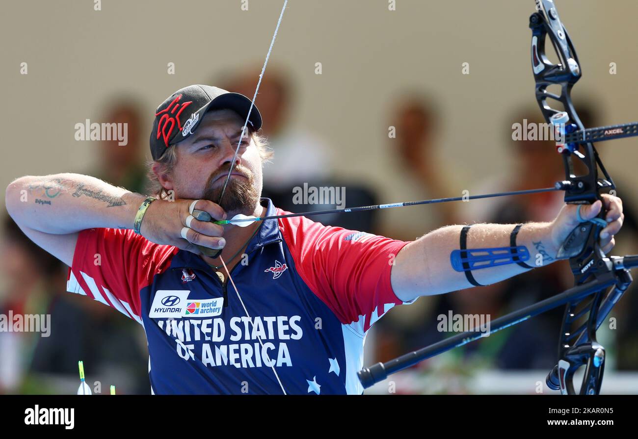 Brady Ellison (USA) during Hyundai Archery World Cup Recurve men Final ...