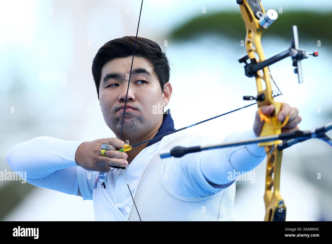 The bronze medal winner Dong Hyun (KOR) during Hyundai Archery World ...