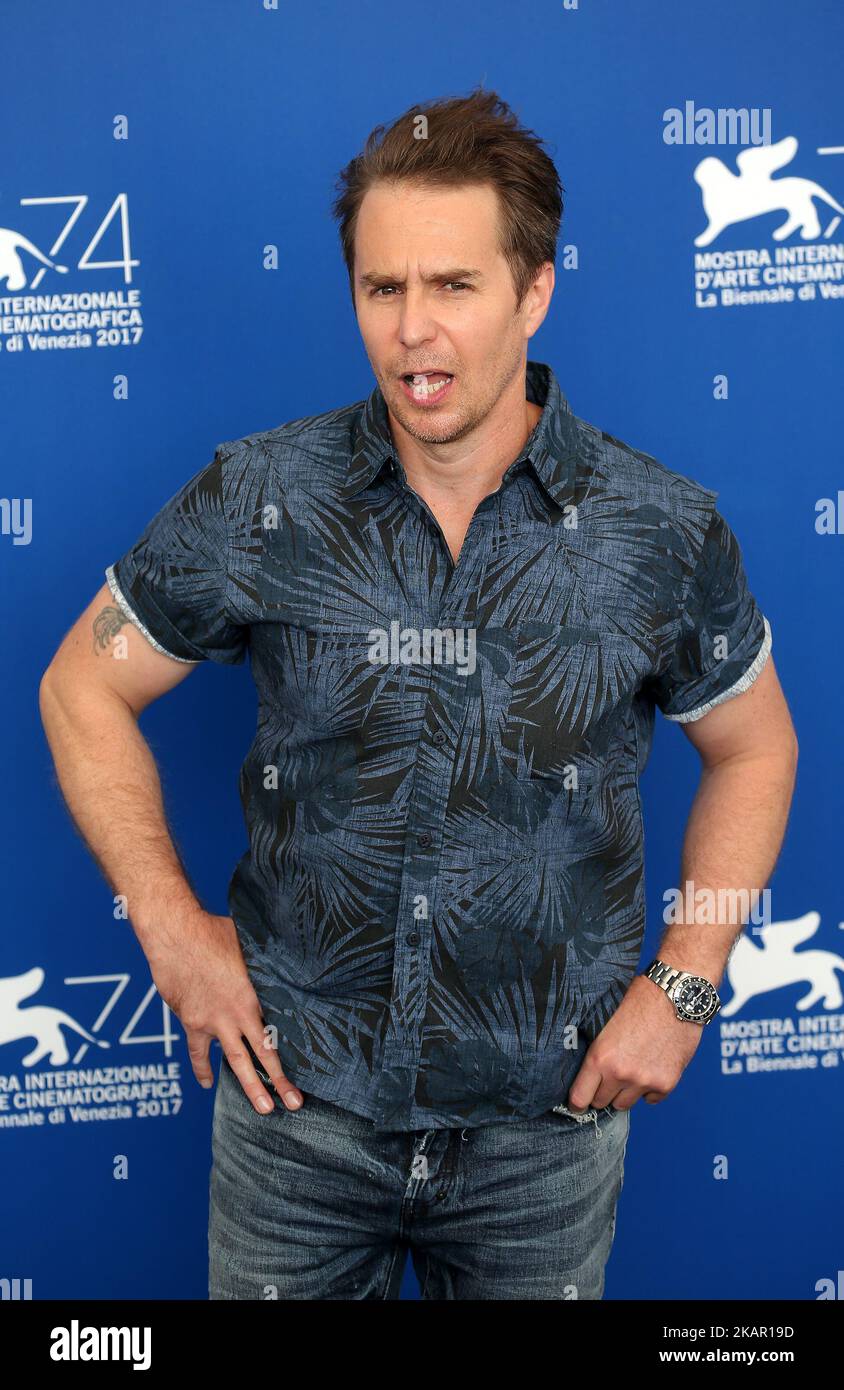Sam Rockwell attend the photocall of the movie 'Three Billboards ...
