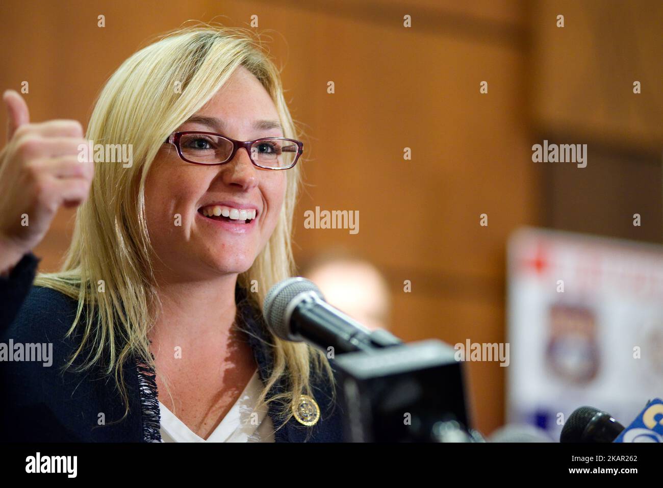 Pennsylvania State Rep. Martina White , R-Phila, speaks in support at a ...