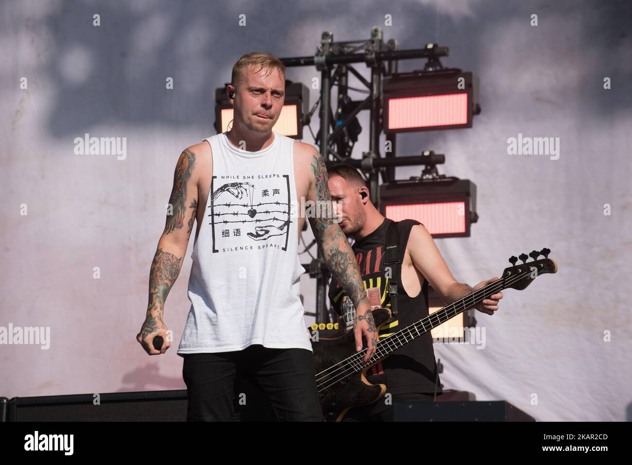 Metalcore band Architects perform live on stage on the third day of ...